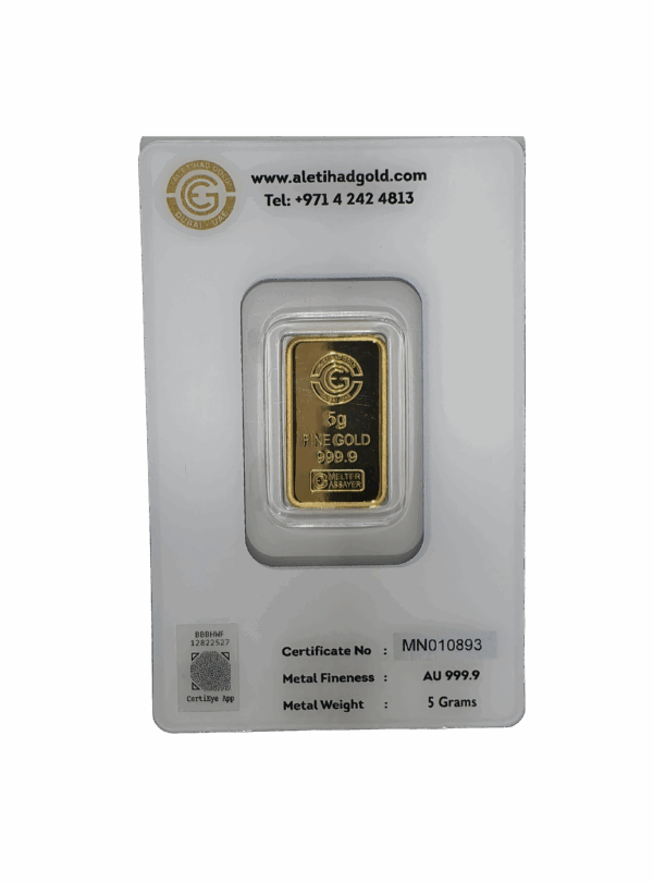 Al Etihad - Daffodils 5 Grams Gold Bar 999.9