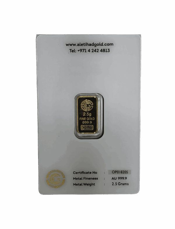 Al Etihad - Lily 2.5 Grams Gold Bar 999.9